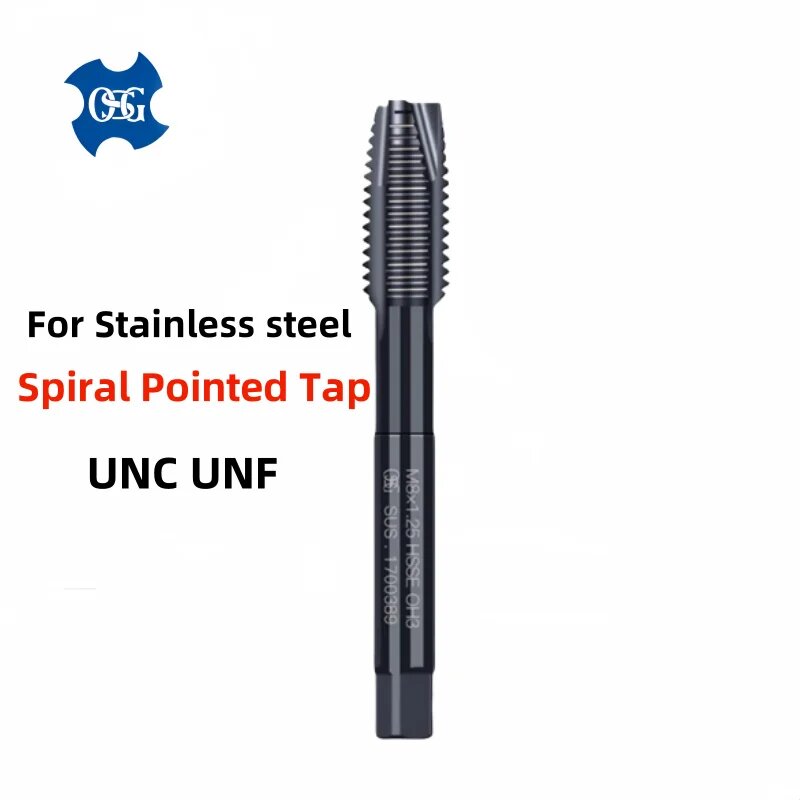 Японский спиральный метчик OSG HSSE INOX UNC3I8-16, Spiral Pointed Tap