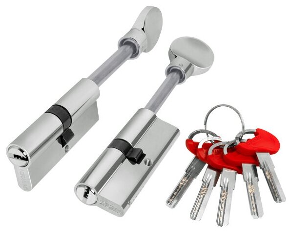 Цилиндровый Fuaro (Фуаро) механизм (D-PRO507/85) D-PRO5007Tang85(50+10+25) CP хром 5Key со штоком