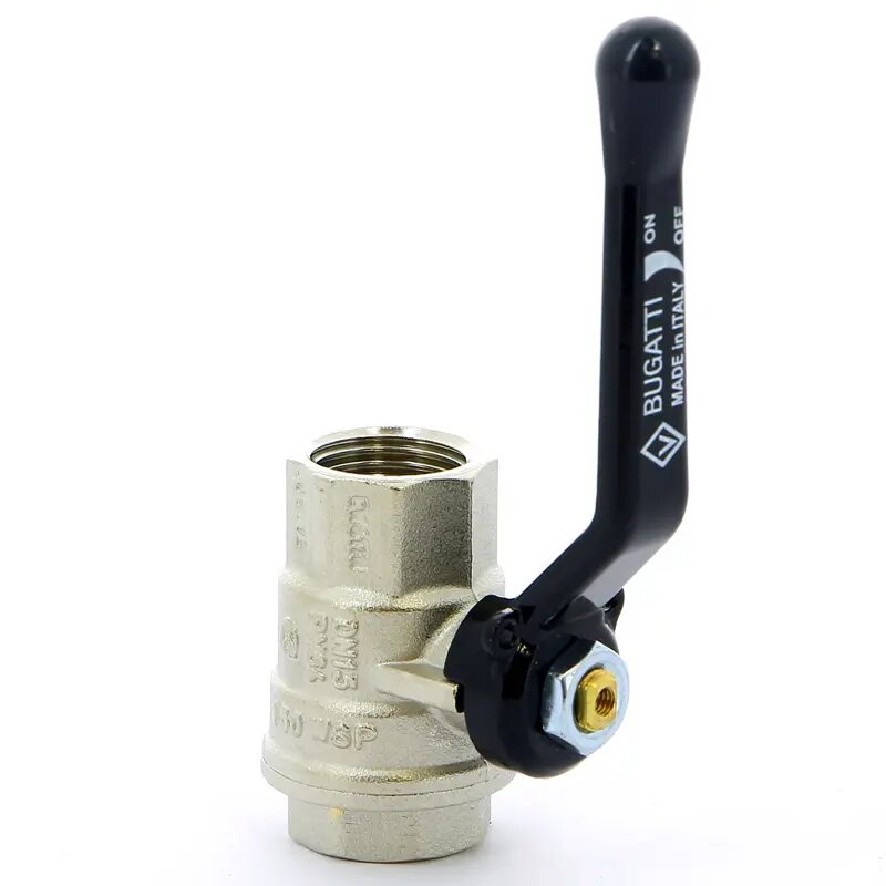 Кран шаровой прямой Bugatti Oregon 300 PN64 1/2" ВР латунь ручка рычаг