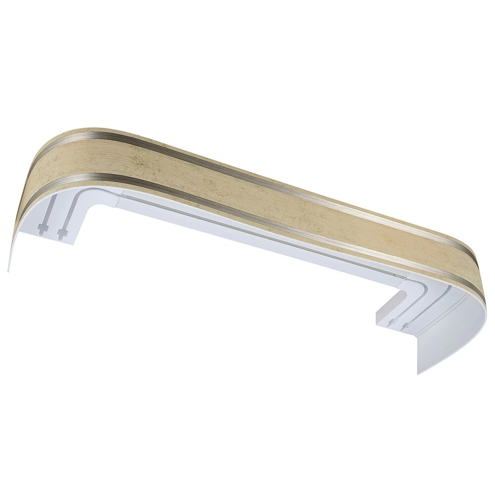 Потолочный карниз 2-рядный Лайн бежевый 200 см