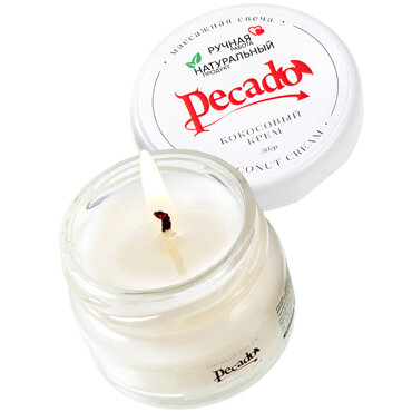 75302 Pecado BDSM Массажная свеча Сoconut Cream, 30 гр. С аромамаслом