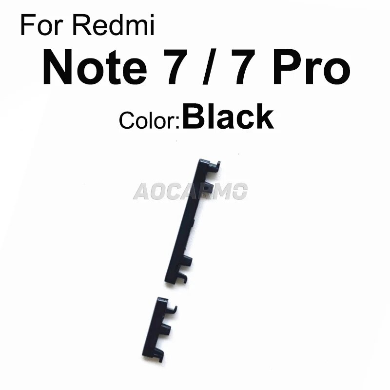 Кнопка включения/выключения для Xiaomi Redmi Note 7/7 Pro, черная
