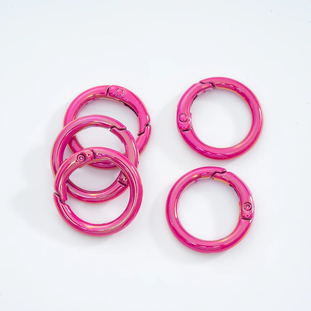 Металлические разрезные кольца для рукоделия Розовый, 20mm x 5pcs, 14