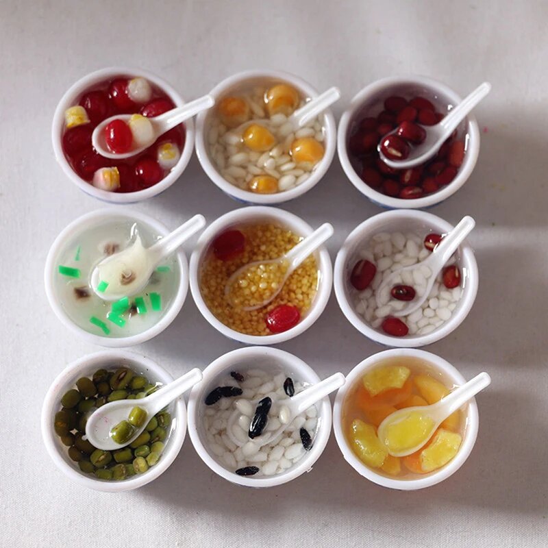 1:6 мини-кукольный домик, миска, десерты, еда для куклы, кухонный декор, аксессуары, игрушки