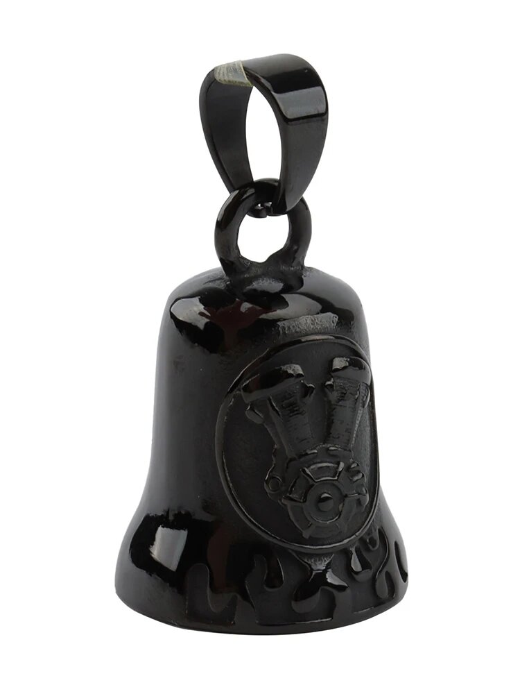 Колокольчики двигателя для мотоциклов, крутой велосипедный Колокольчик из нержавеющей стали для Harley Sportster XL Touring Electra Glide Softail Dyna Черный, Black Engine
