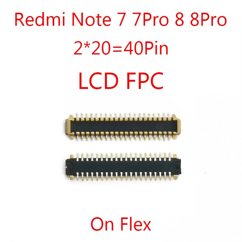 2 шт. 40-контактный ЖК-дисплей FPC коннектор на материнской плате для Xiaomi Redmi Note 7 8 Note 7 Note 8 Pro батарея USB зарядный док-порт No.1 On Flex