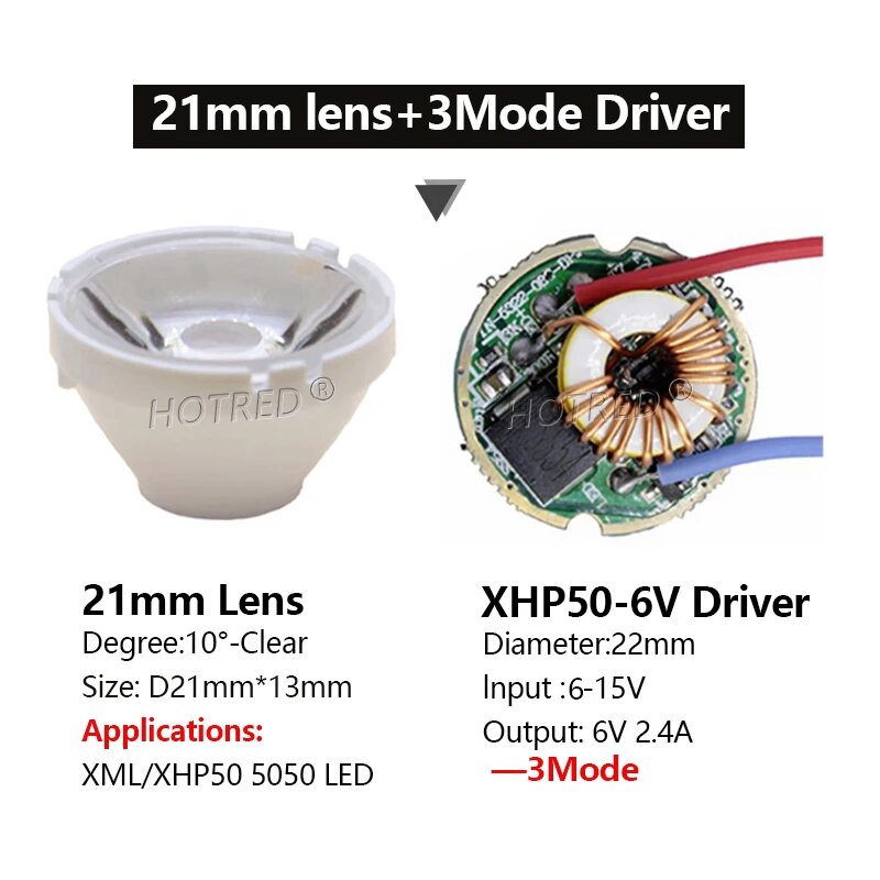 Светодиодный прожектор HotRed XHP50 6V 18Вт