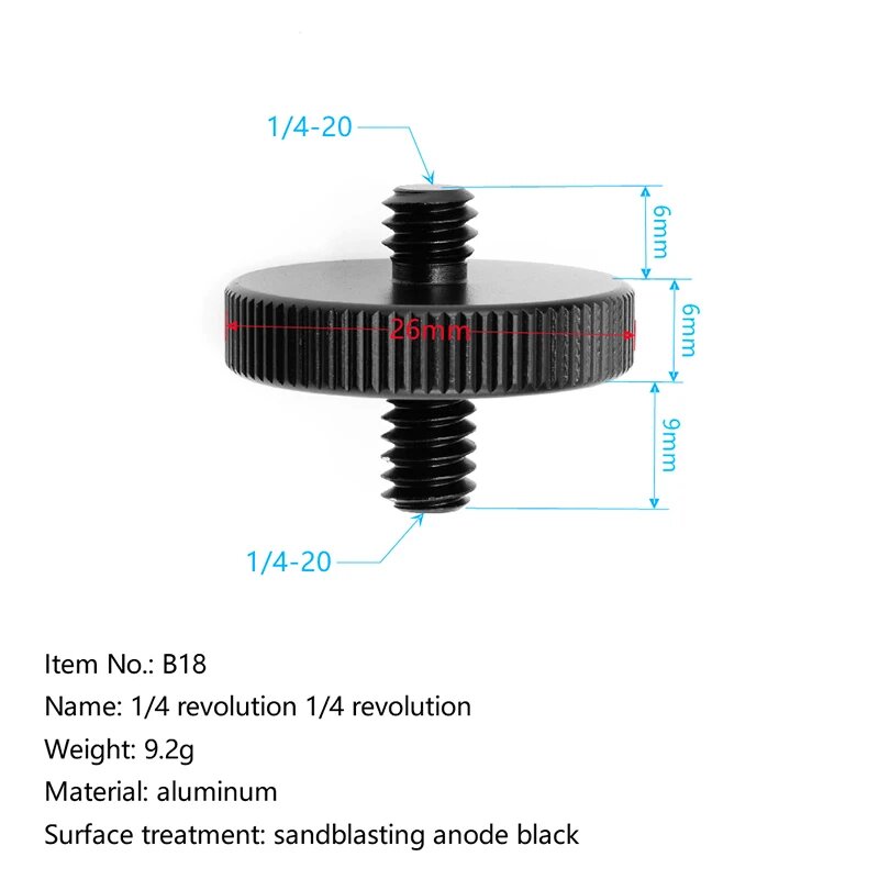 Переходной винт 1/4"-3/8" для камеры B