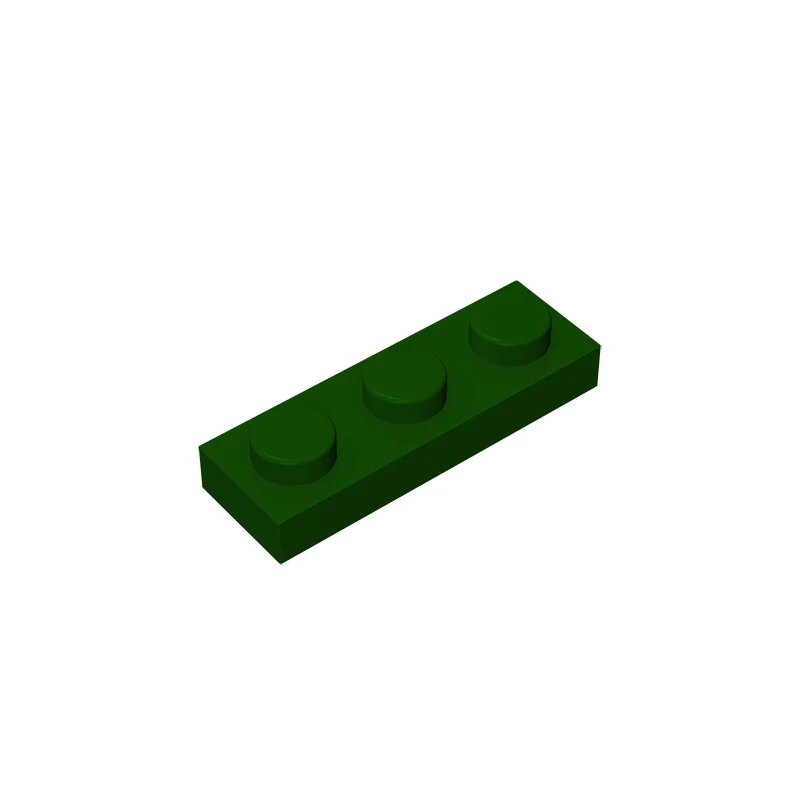 Зеленый LEGO Brick 1x3 (Dark Green(047))