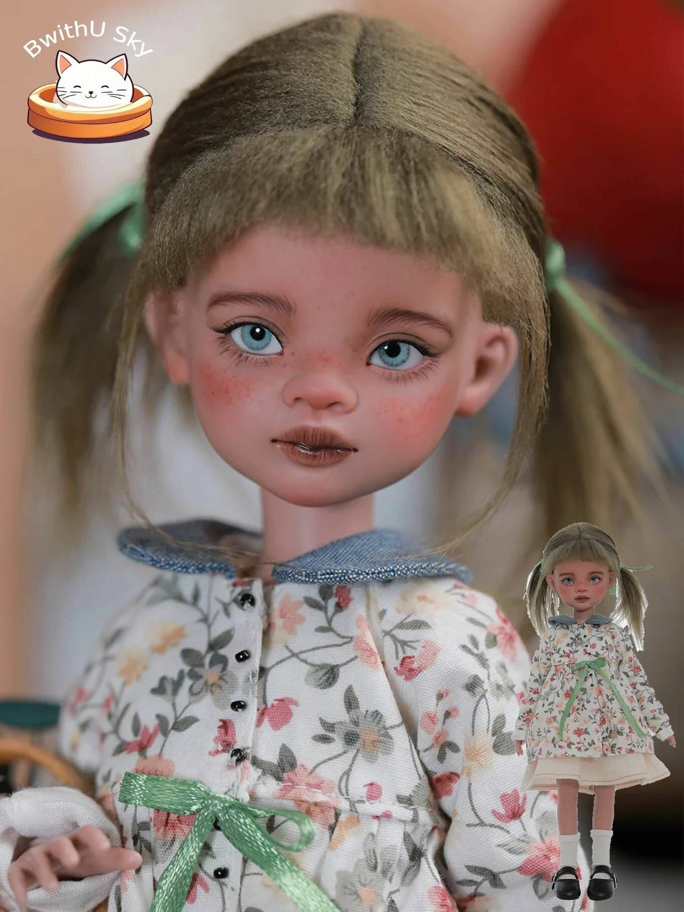 BwithU Viki 1/6 BJD 26 см YOSD смола ob11 pukifee Маленькая девочка Милая шарнирная кукла с шариками