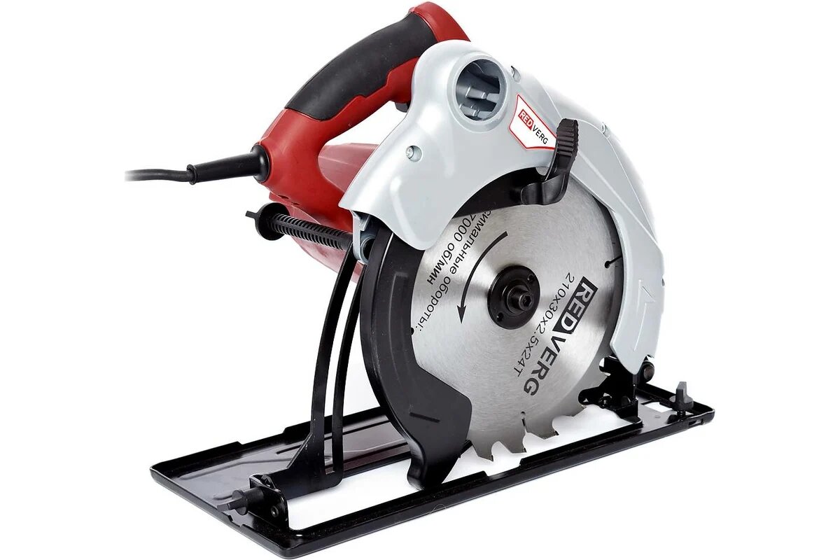 Пила циркулярная REDVERG RD-CS200-70, мощность 1900Вт, диаметр диска 210мм, глубина пропила 70мм