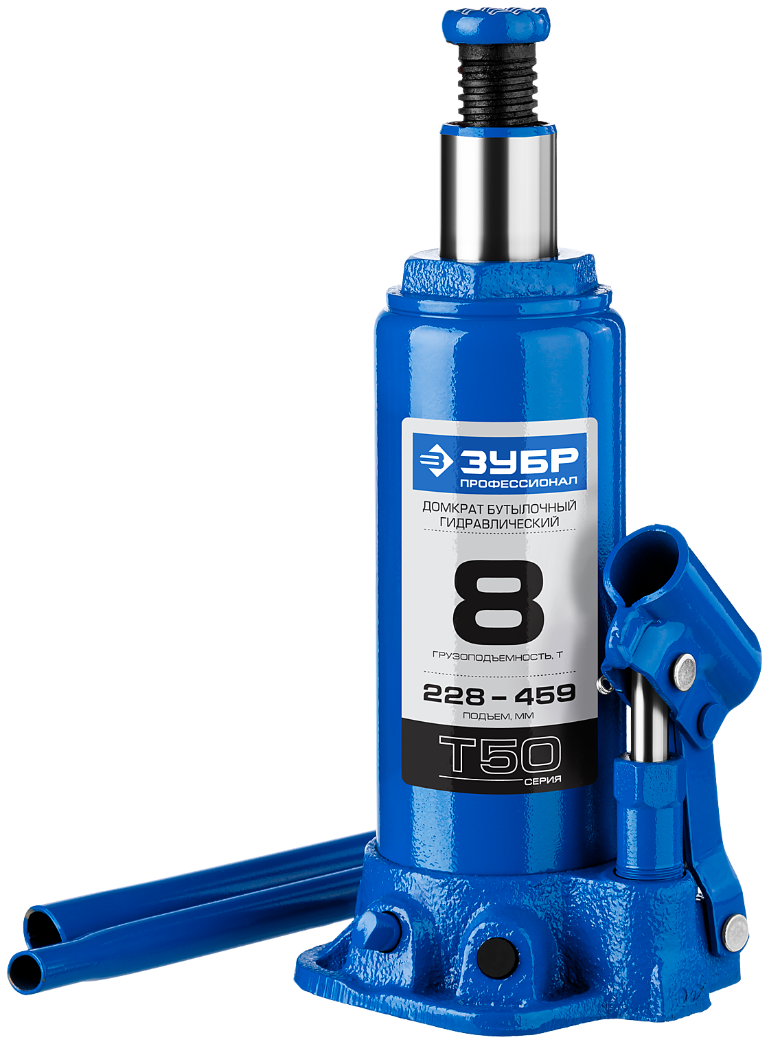 ЗУБР 8 т, 228 - 459 мм, бутылочный гидравлический домкрат, Профессионал (43060-8)