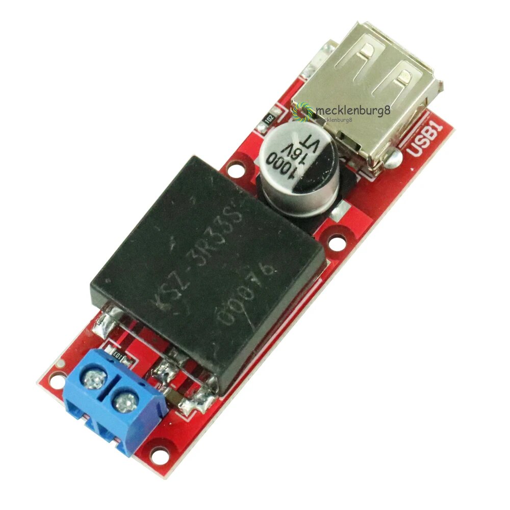 USB понижающий модуль питания SHANGSIMOUDLECX 7-24V to 5V 3A