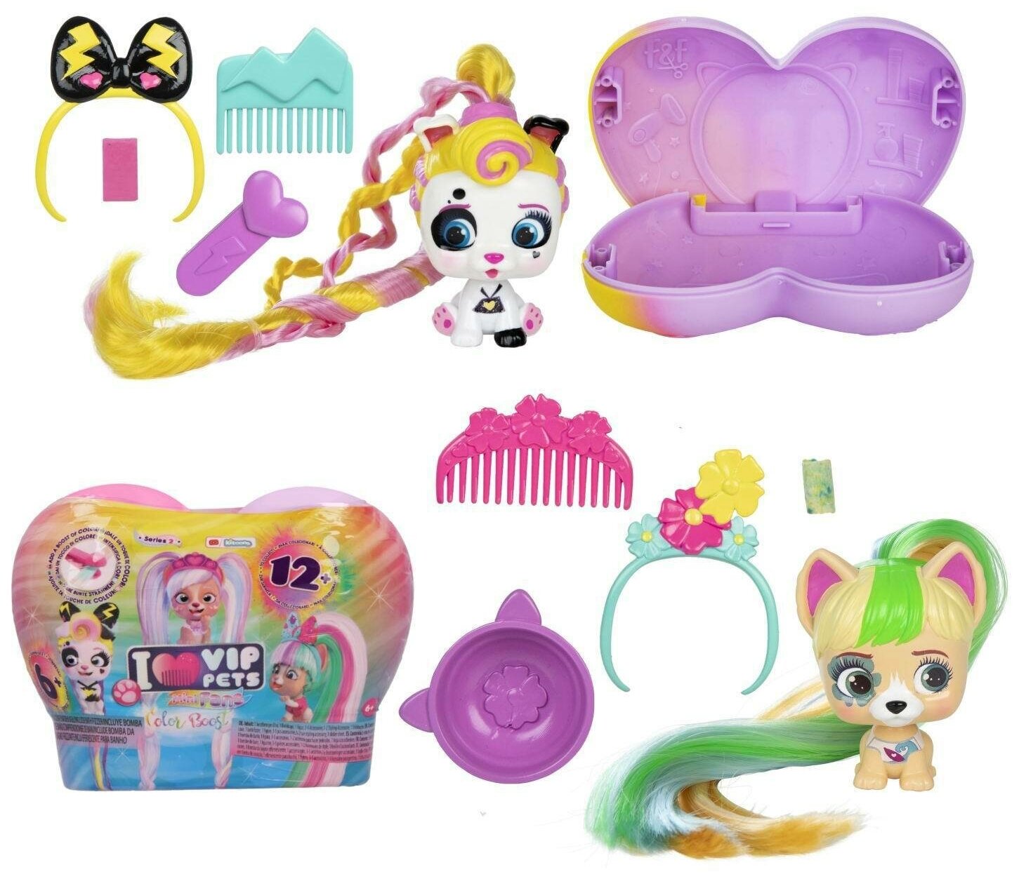 Фигурка IMC Toys VIP Pets Модные щенки, коллекция Мини Фаны, светло-розовый, 711891/LP