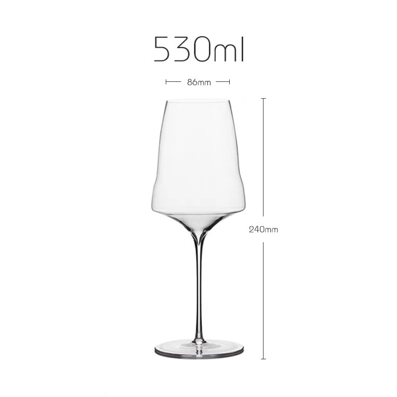 Бокал для вина 530ml, хрустальный