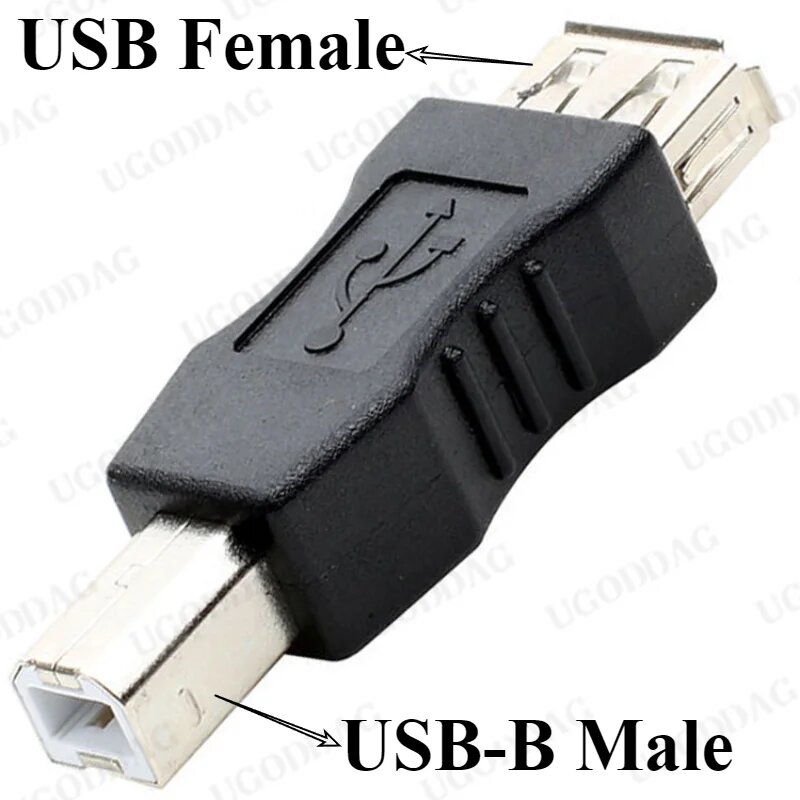 USB2.0 A Male & A Female to B Female Printer Print Converter Adapter Разъем USB 2.0 Порт Розничная оптовая продажа Адаптер USB 2.0