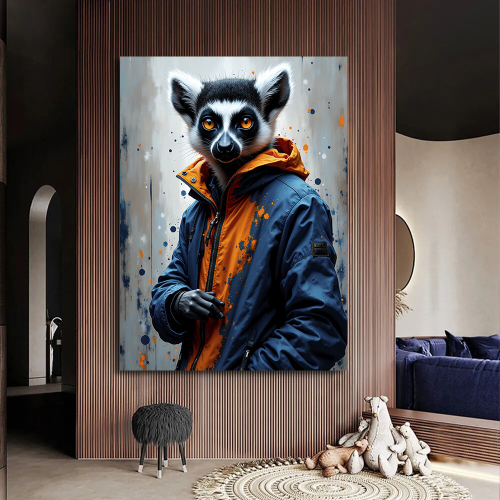 Картина в детскую на стену / постер животные, картина на холсте, 60х80 см.