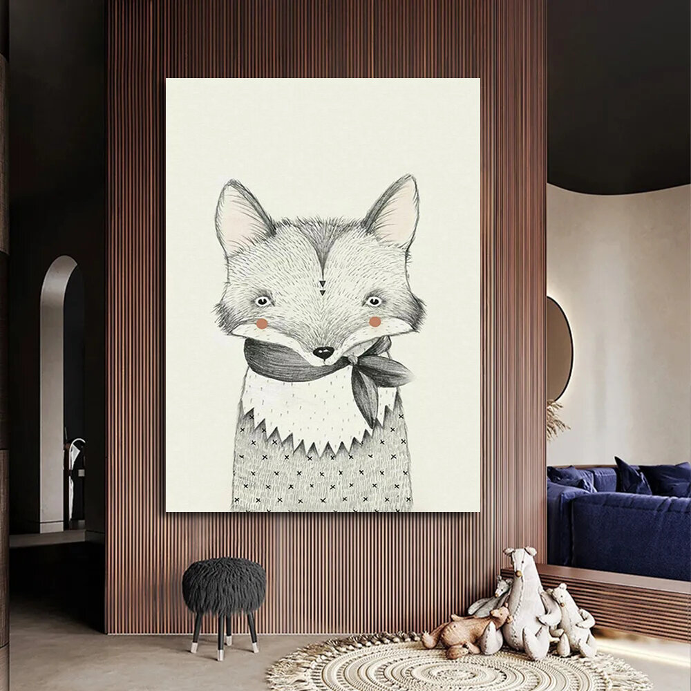 Звери / Картина в детскую комнату, картина на холсте / на стену, 40х60 см.