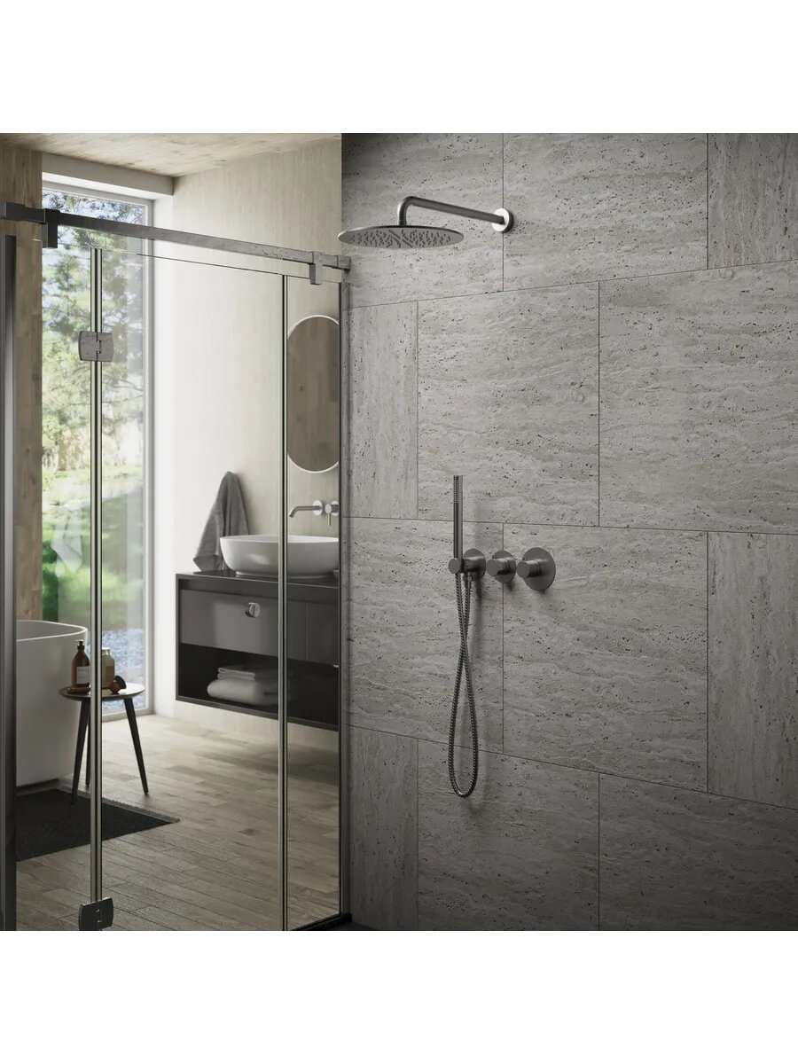 Душевая система с термостатом Timo SX-2359/18SM черн. золото