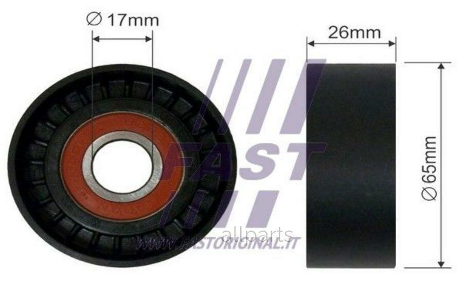 FAST FT44539 натяжитель ремня MICRO-V FIAT DOBLO 00> ролик 1.3JTD