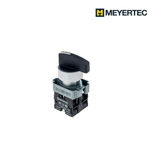 Переключатель, длинная ручка, черный, 2 полож. 1NO, фикс, мет. MTB2-BJZ112