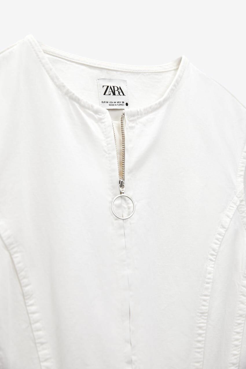 Платье Zara Весна-лето 2023, размер М, белый — фото 1