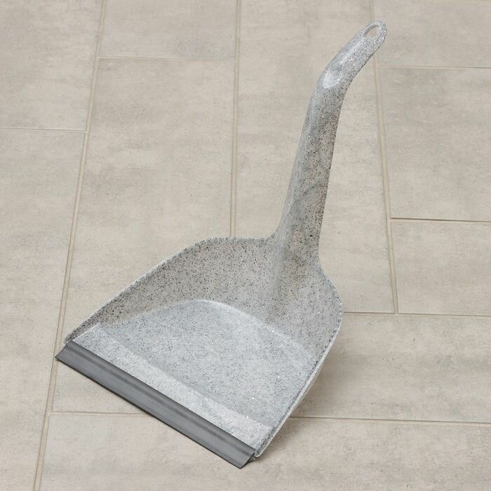 Совок Idiland с высокой ручкой Grenada, 30х22,5х24,5 см, цвет гранит светло-серый (221221221/02)