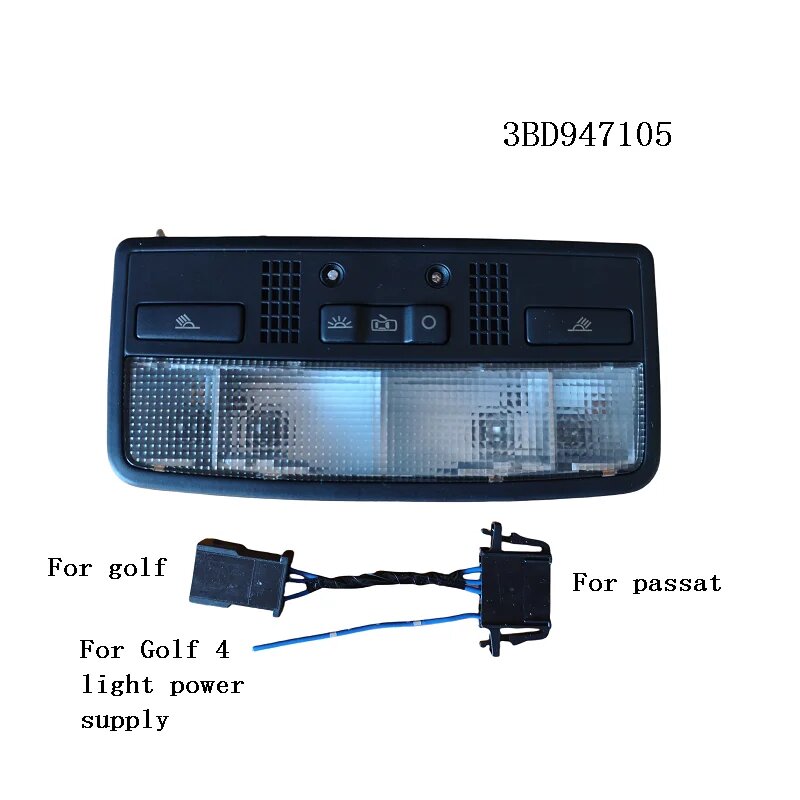 Для автомобиля Volkswagen Passat пилотная фара для чтения в помещении 3BD 947105 Black set