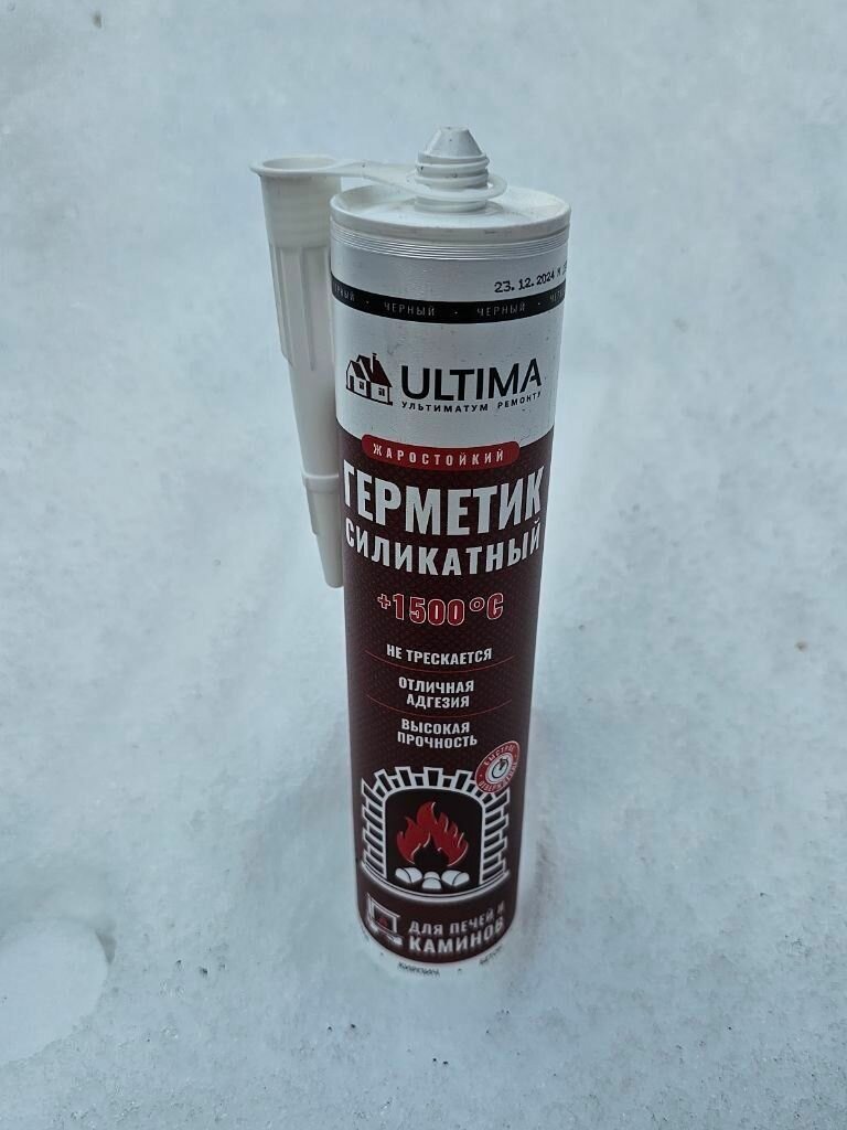 Герметик для печей и каминов силикатный (260мл) черный