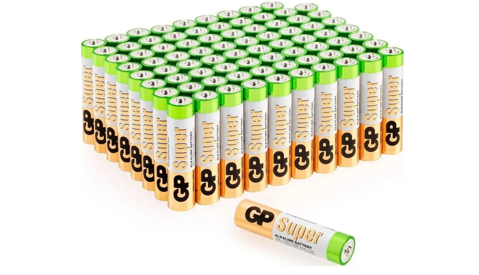 Батарейка GP 24A-2CRVS60 720, щелочная, AAA, 2400 мАч, 60 штук