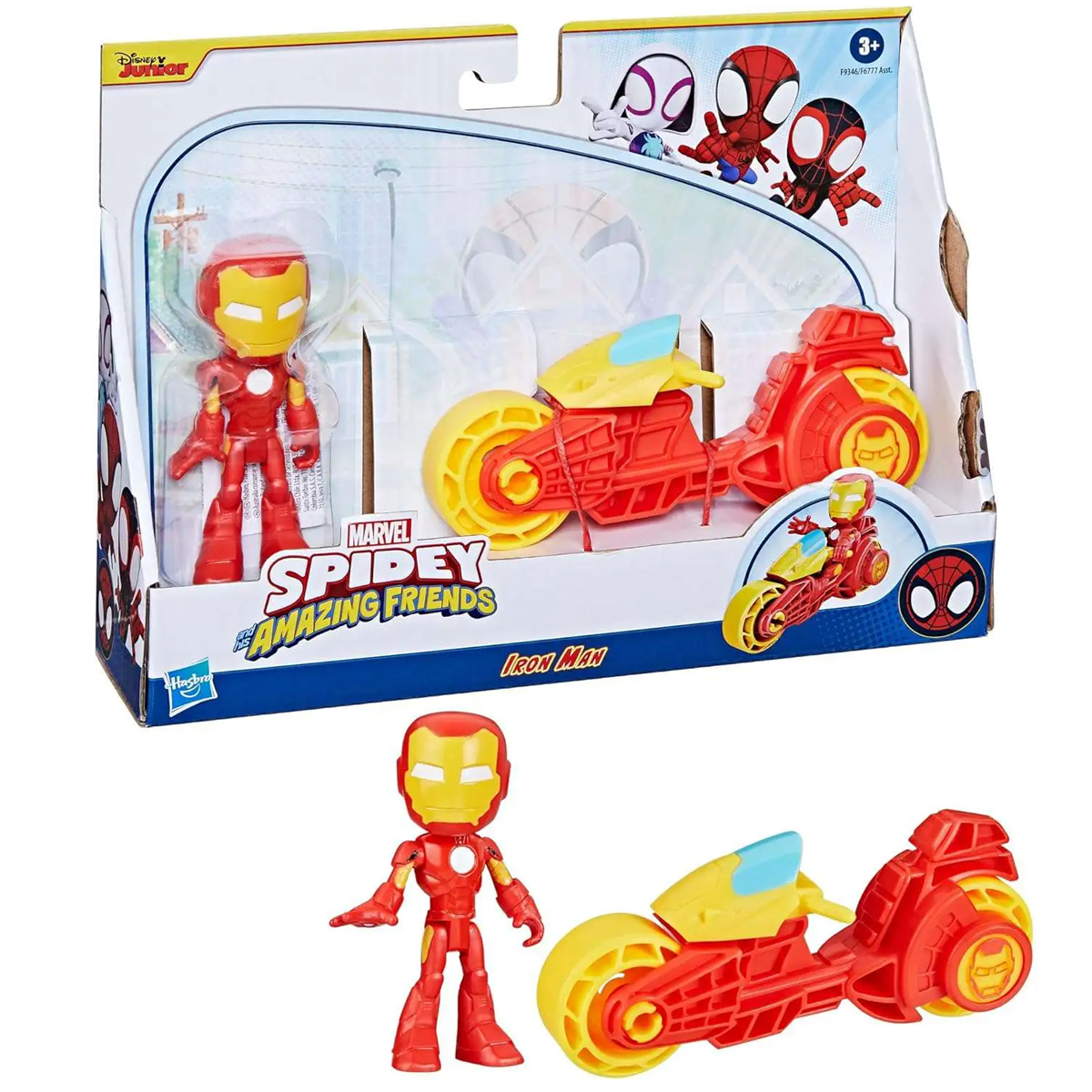 Игровой набор Marvel "Железный человек на мотоцикле" F9346