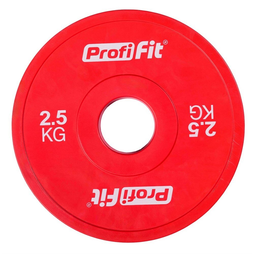 PROFI-FIT Диск обрезиненный цветной D51 мм PROFI-FIT 2,5 кг Красный