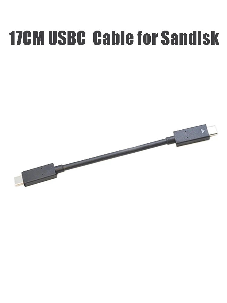 Кабель питания USBC 17 см, Thunderbolt Type C, 4K, 60 Гц, 60 Вт, с магнитным шнуром для твердотельного накопителя Sandisk Extreme SSD