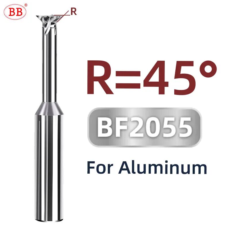 Фреза спиральная BB R=45° BF2055 для алюминия 4xD4x75L