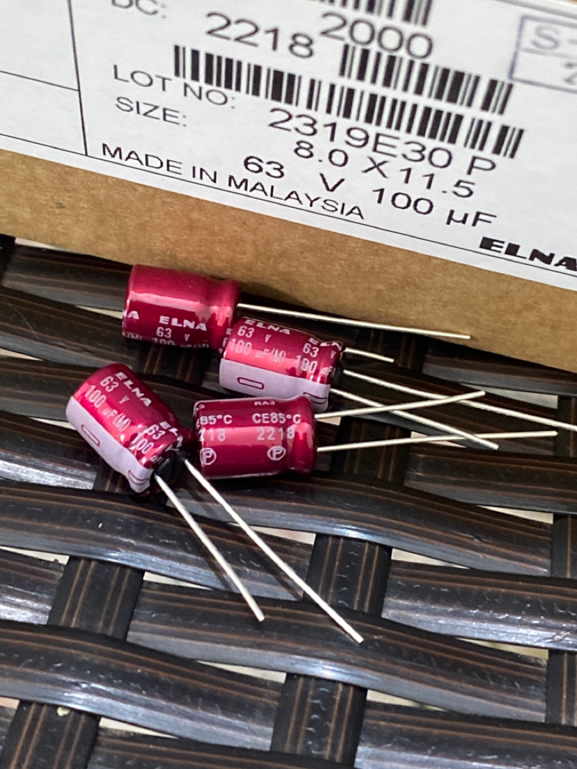 Электролитические конденсаторы ELNA RA3 Series 63V100UF/100UF63V Audio 8*12 10шт цена