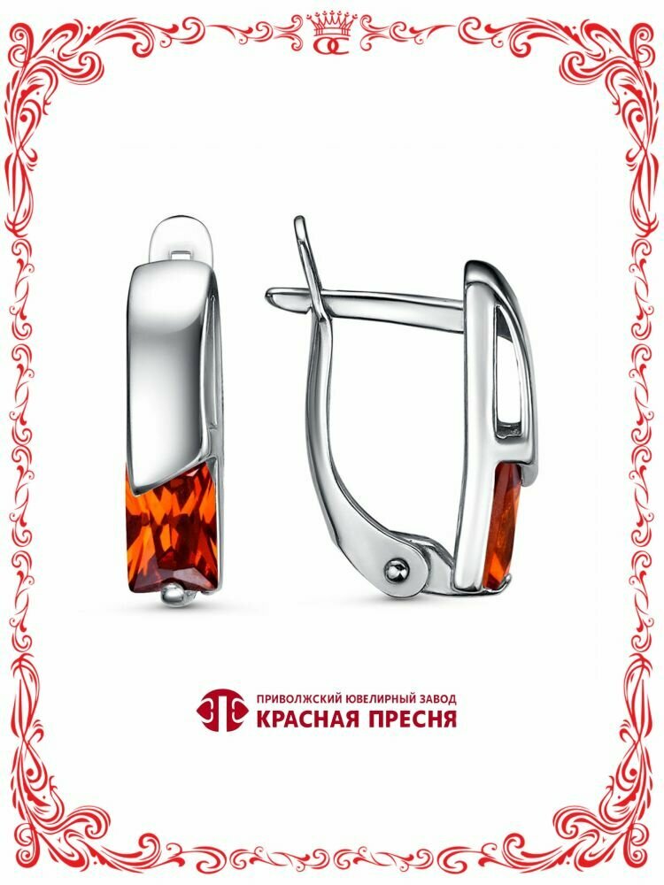 Серьги, фианит