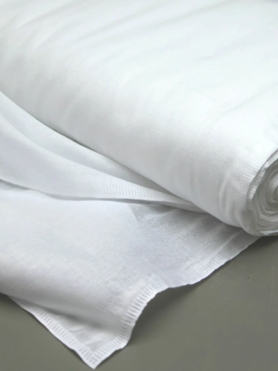 Ткань Бязь отбеленная ГОСТ, пл.140 г/м2, ш-220 см, отрез 1 метр