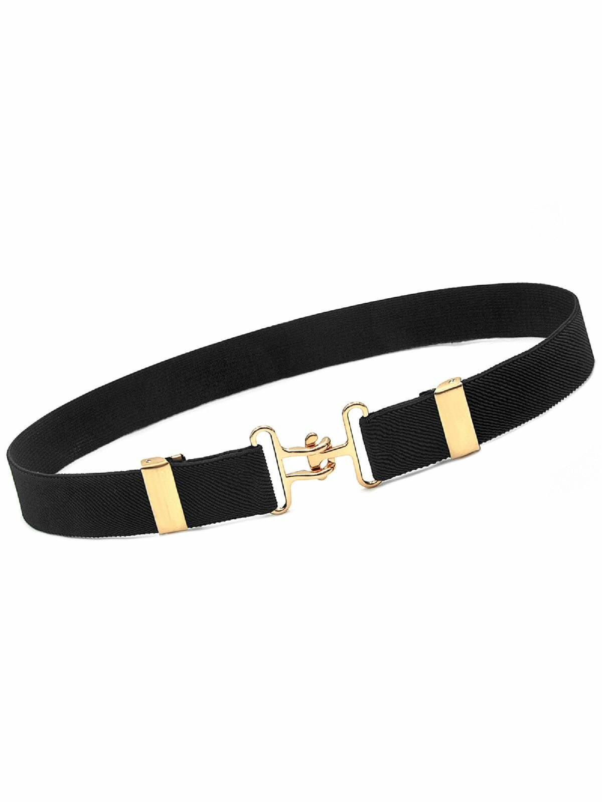 Дышащий растягивающийся ремень для детей, регулируемая длина, надежная металлическая застежка, эластичный пояс для верховой езды, Черный