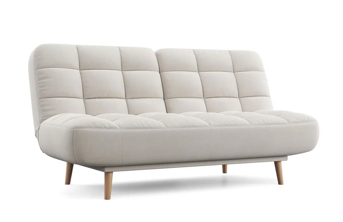 Диван Бадди, раскладной механизм клик-кляк, велюр Ultra Ivory