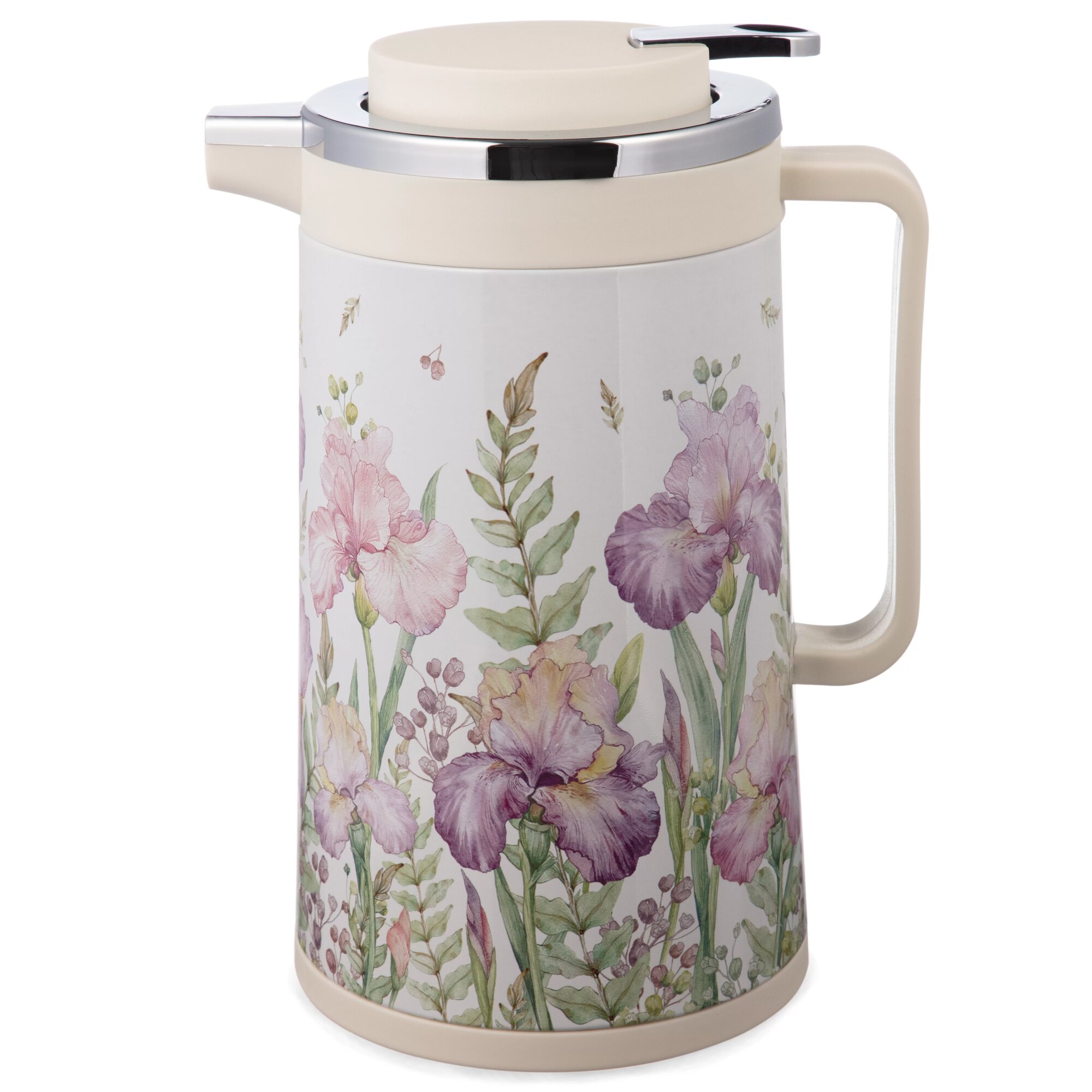 Термос 734-208 со стеклянной колбой, 950 мл, крышка с клапаном, серия irises