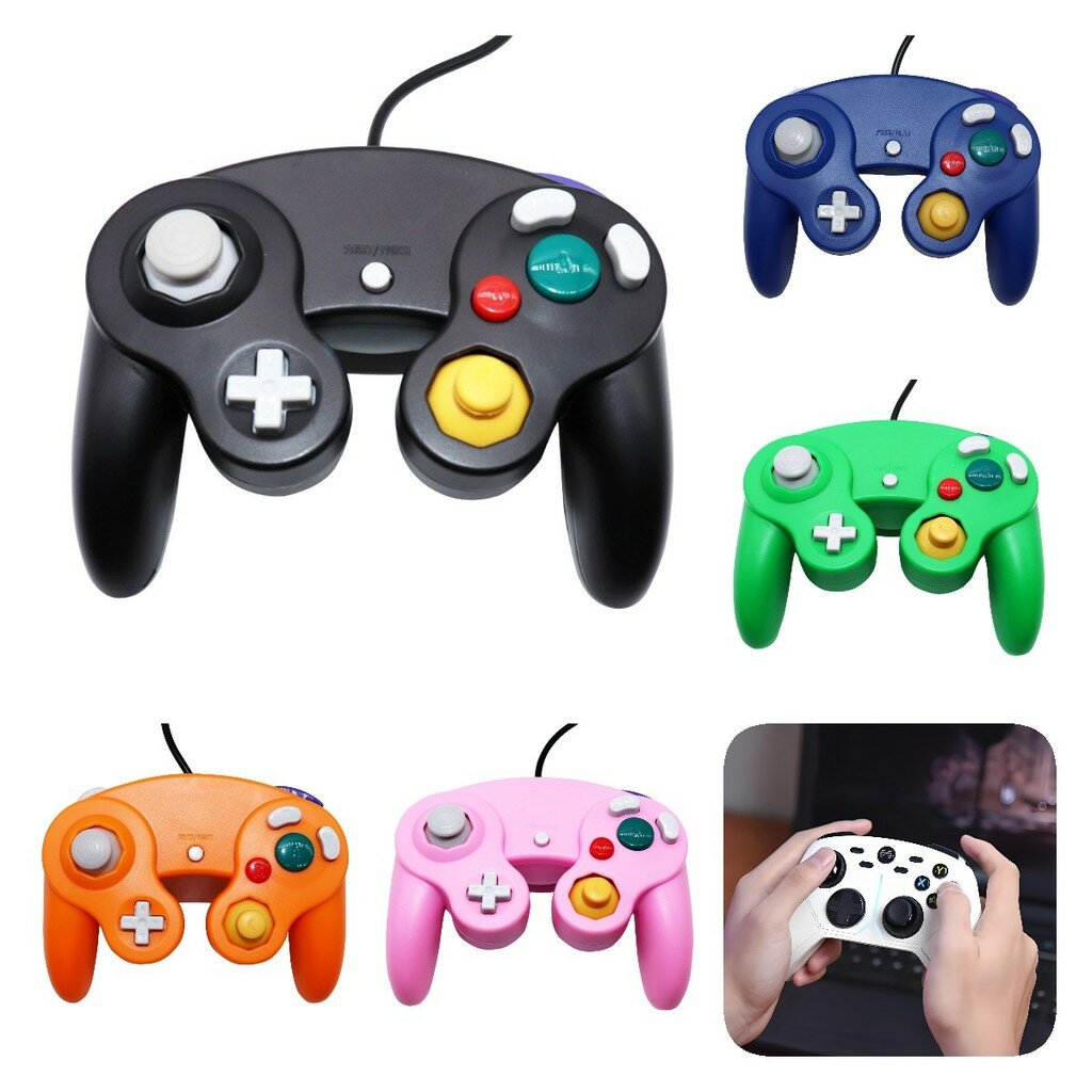 Контроллер ngc gamecube с улучшенной вибрацией и эргономичным дизайном для максимального комфорта оранжевый