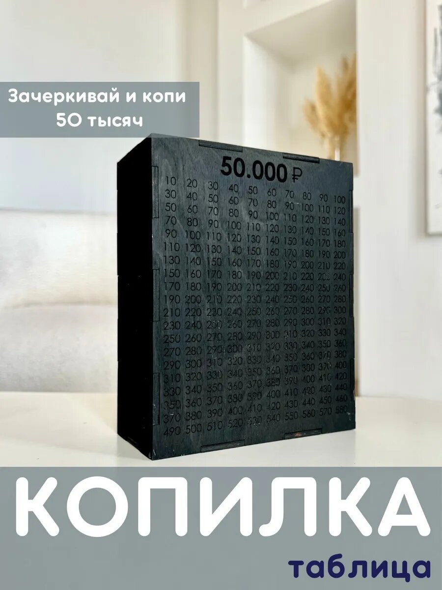 Копилка таблица для денег по номерам 50 тысяч рублей