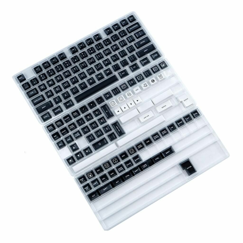 160Клавиш PBT Кейкапы SA Профиль, Черный