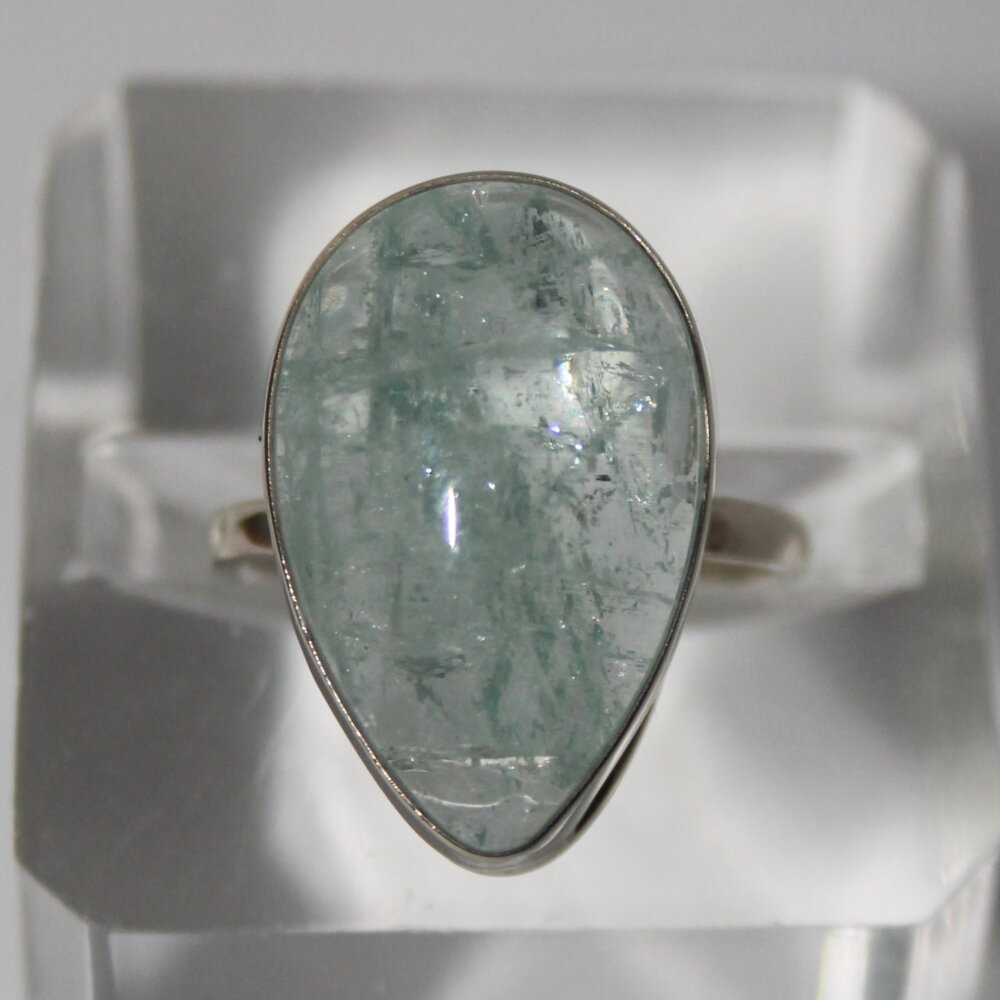 Кольцо, аквамарин