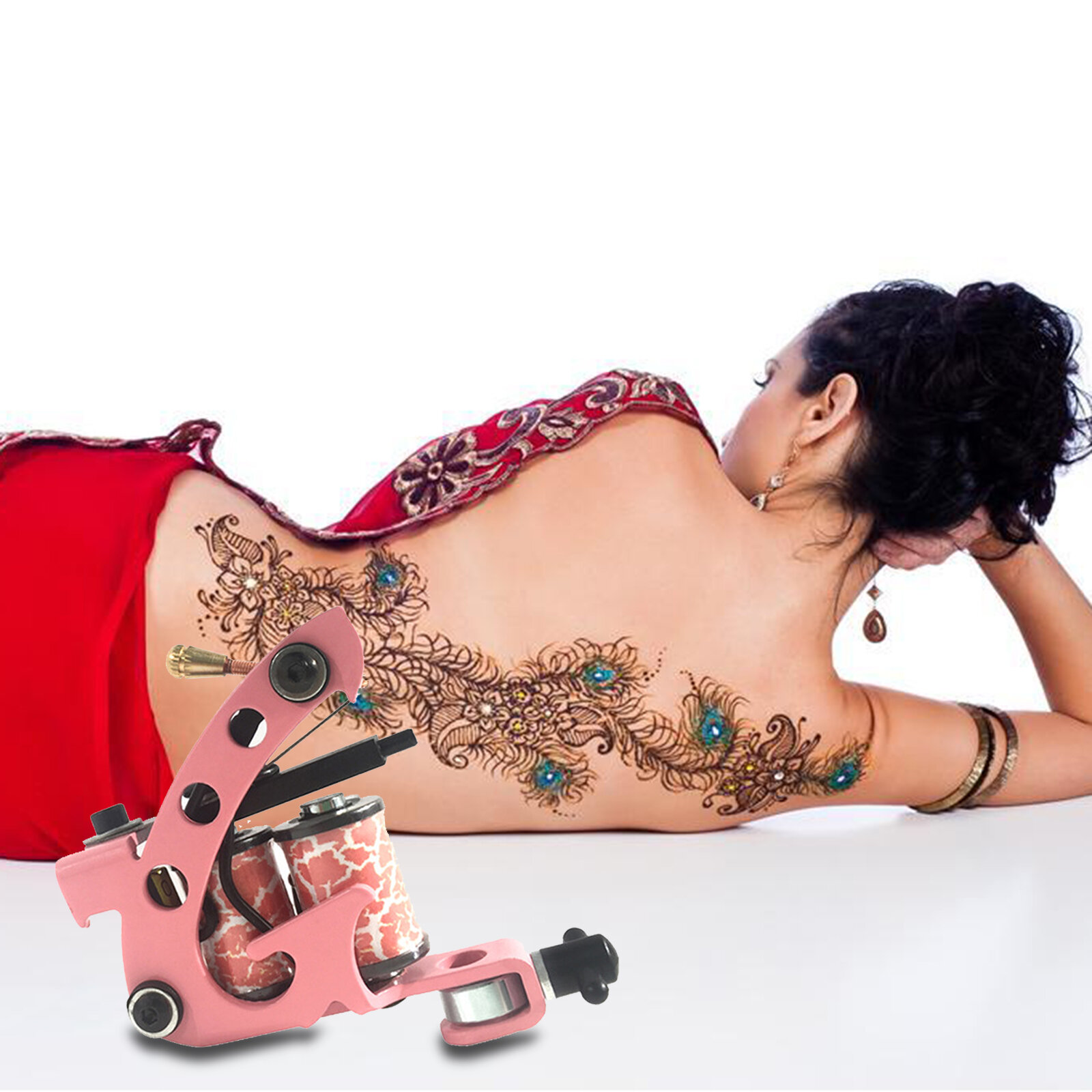 Металлическая тату-машинка Катушка для тату-машинки и шейдера Машинка для тату-инструмента Аксессуары для тату-машинки Устройство для тату-машинки