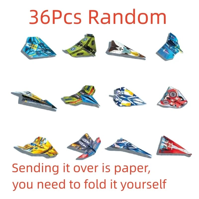 36 шт, детские креативные бумажные самолеты оригами, складные DIY, полноцветная игрушка для родителей и детей, самолет, развивающая игрушка