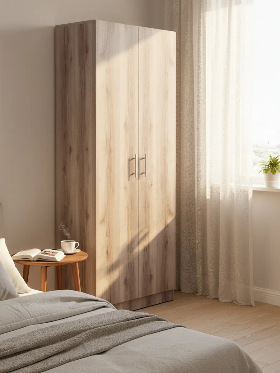 На балкон шкаф FRESTER для одежды распашной деревянный с полками, от производителя