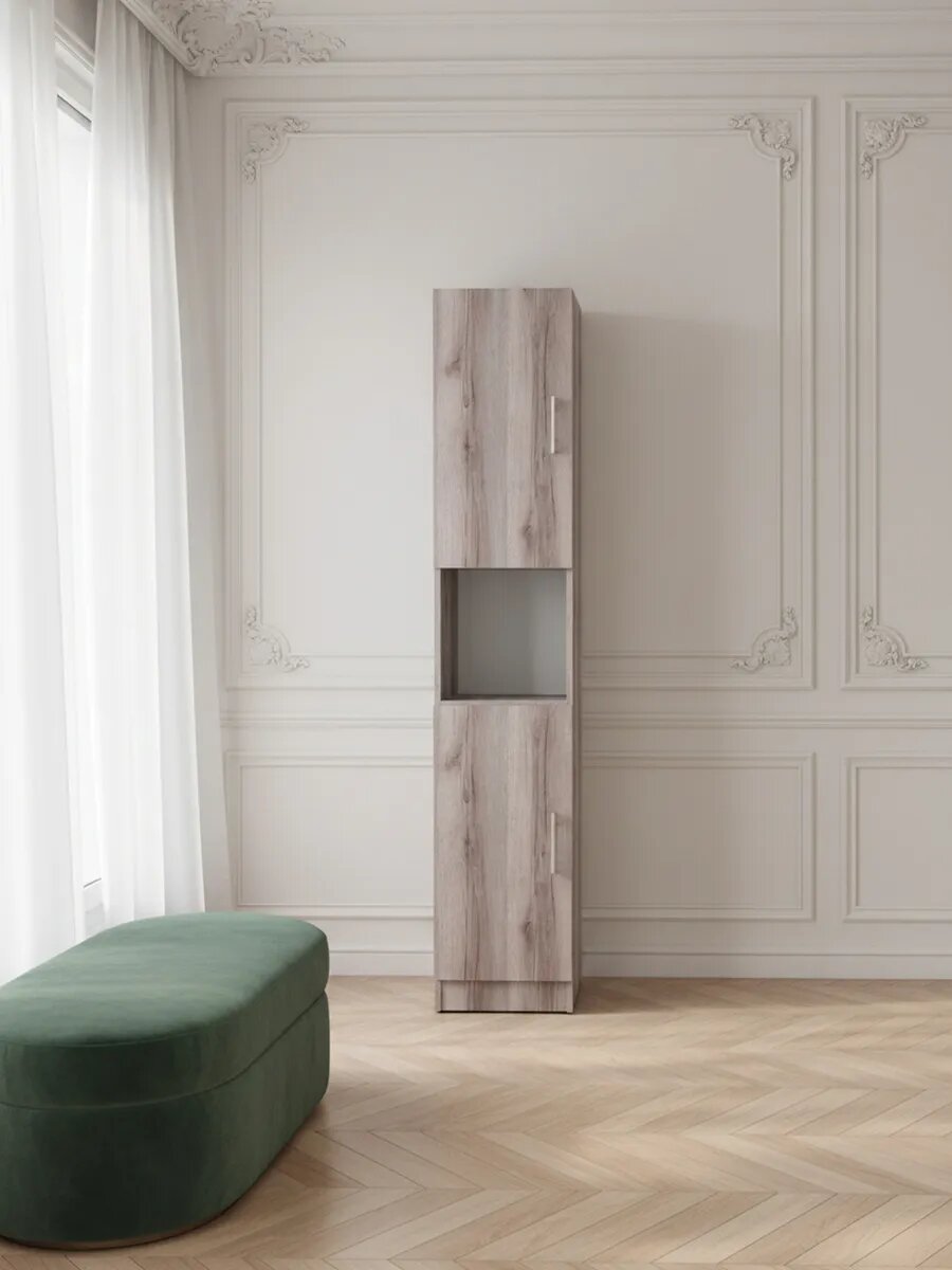 Шкаф пенал FRESTER деревянный распашной с полками для одежды, от производителя