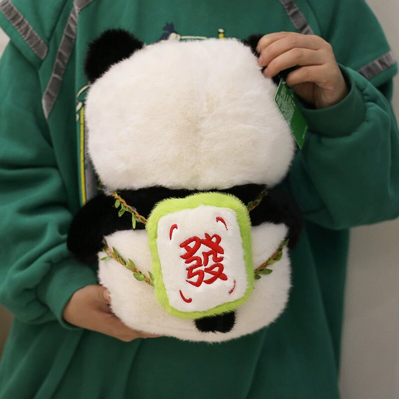 Аутентичная кукла Хууа Панда Назад Фортуна Яблоко Авокадо Гриб мягкая игрушка Кукла Ченду База в одном стиле красное