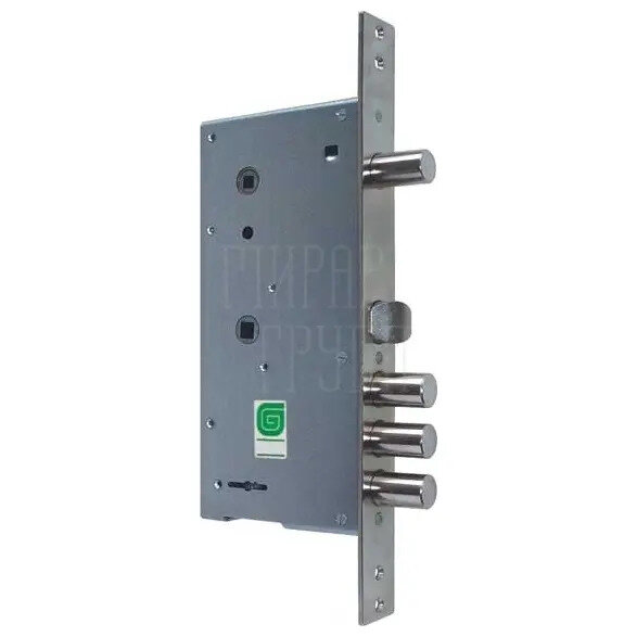 Замок Guardian (Гардиан) врезной сувальдный с задвижкой и защёлкой ЗВ 30.15 4 кл. (длинный кл. 715 мм) /128:3905/ никель